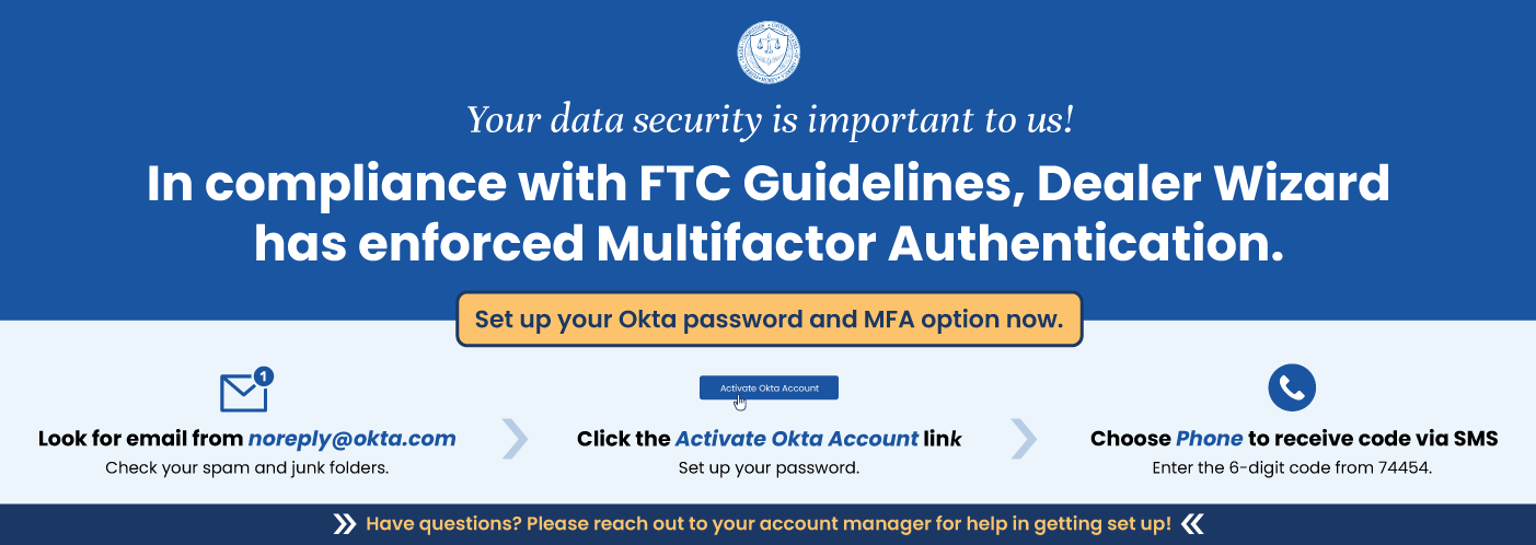 Dealer Wizard - Login